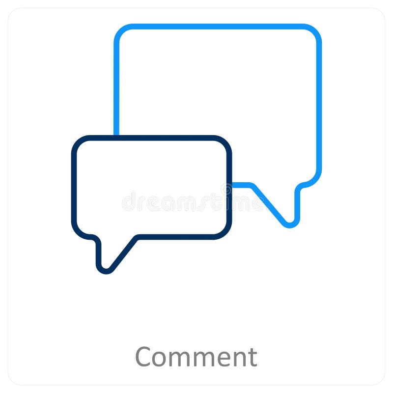 Comment and Chat Icon Concept Stock Illustration - Illustration of ...