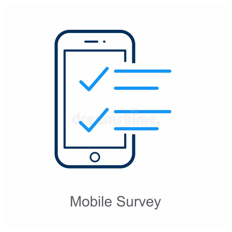 Mobile Survey stock illustration. Illustration of icons - 341696015