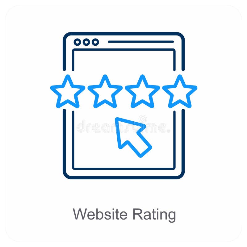 Website Rating stock illustration. Illustration of icons - 341696224