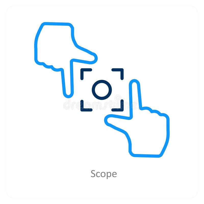 Scope and Objective Icon Concept Stock Illustration - Illustration of ...