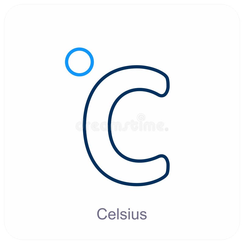 Celsius and Temperature Icon Concept Stock Illustration - Illustration ...
