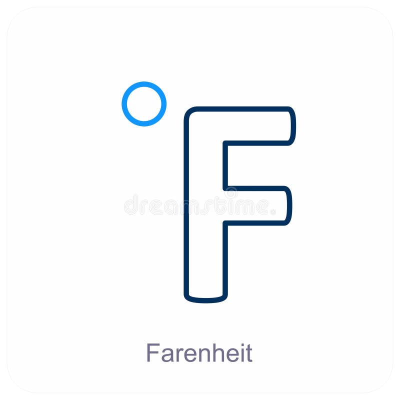Fahrenheit and Forecast Icon Concept Stock Vector - Illustration of ...