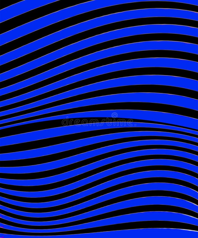 Black and Blue Linear Abstract Print Stock Illustration - Illustration ...