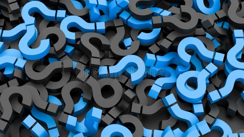 Black and Blue Question Marks Stock Illustration - Illustration of ...