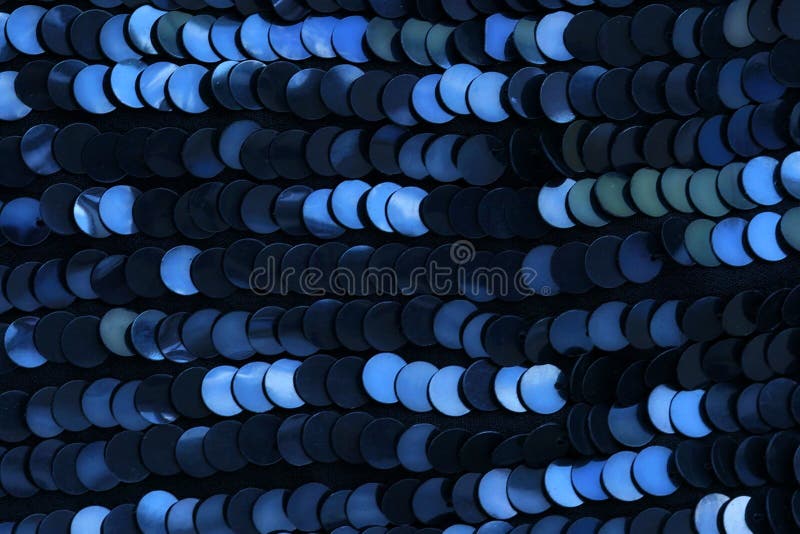 Black Blue Sequins Pattern Texture Stock Photo - Image of reflection ...