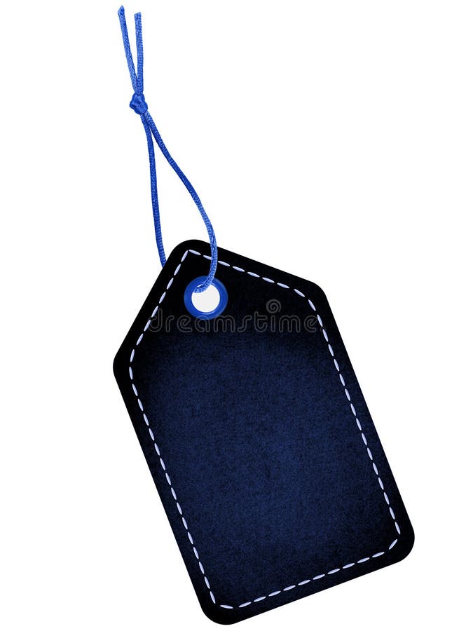 Black Tag Label Blue String Stitches Photos - Free & Royalty-Free Stock ...