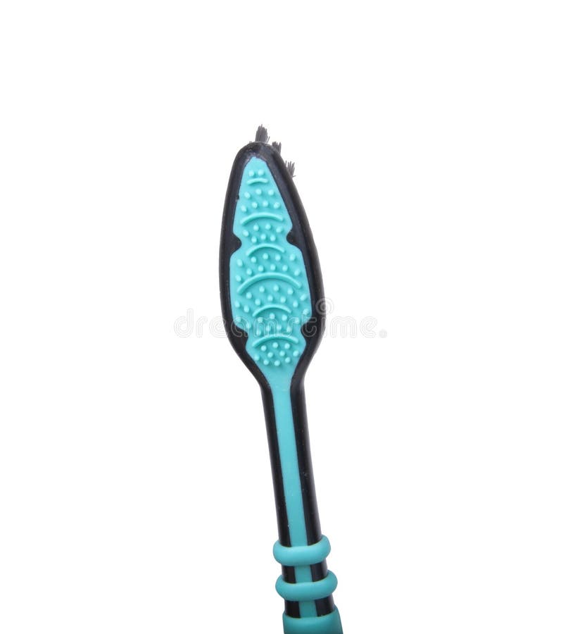 Black Blue Toothbrush Isolated on the White Stock Photo - Image of ...