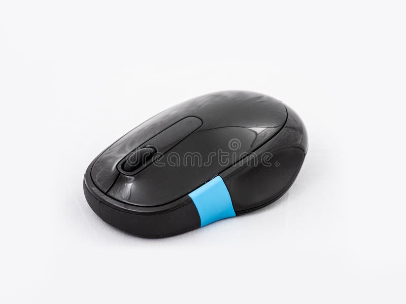Black and Blue Wireless Computer Mouse on White Background Stock Photo ...