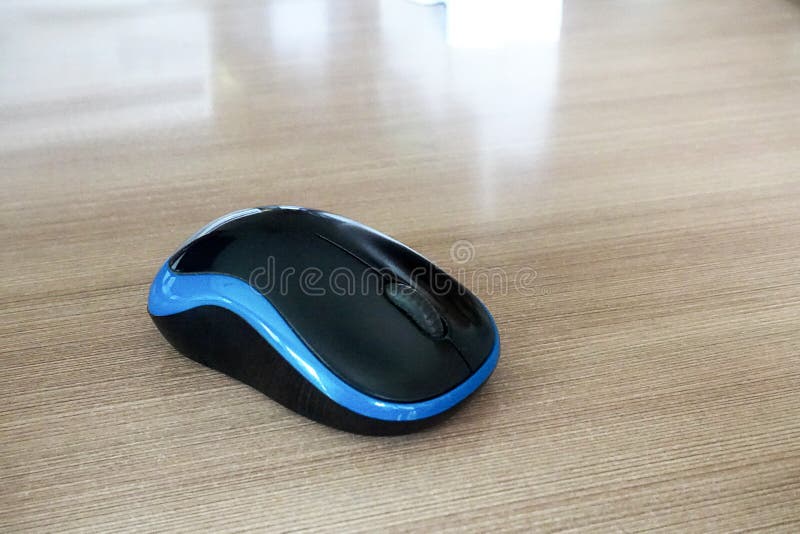 Black and Blue Wireless Mouse Stock Image - Image of shape, input ...