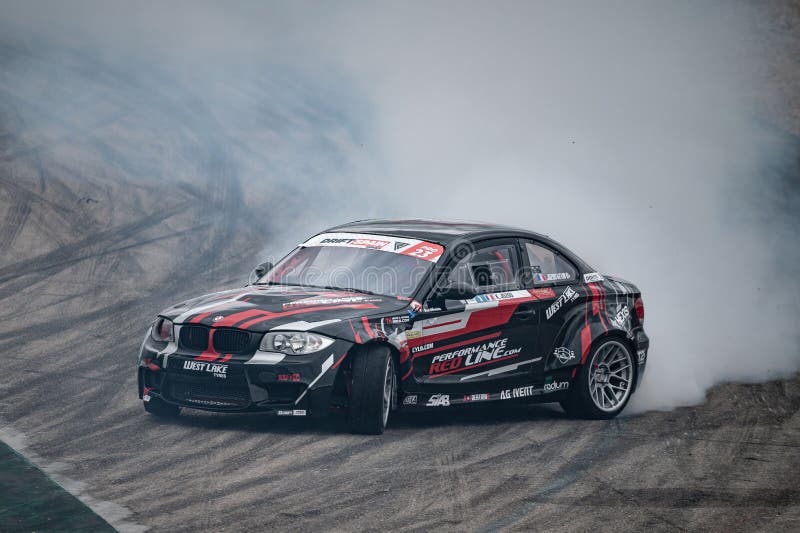 Black Bmw 1 Series E82 Drifting Editorial Photography - Image of ...