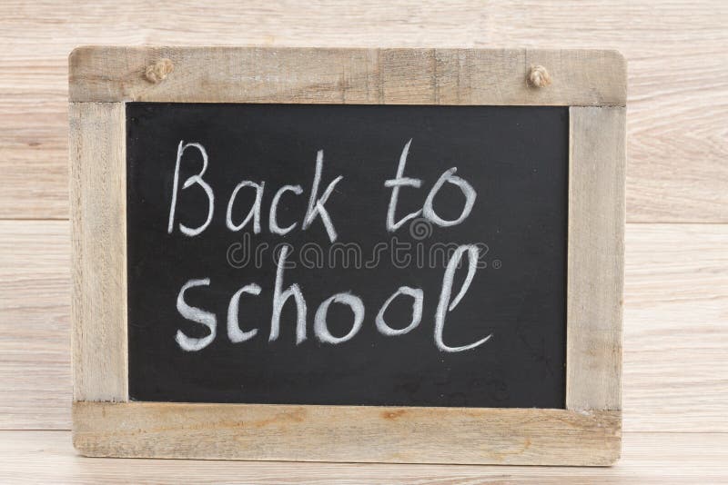 Black Board with Back To School Stock Photo - Image of back, table ...