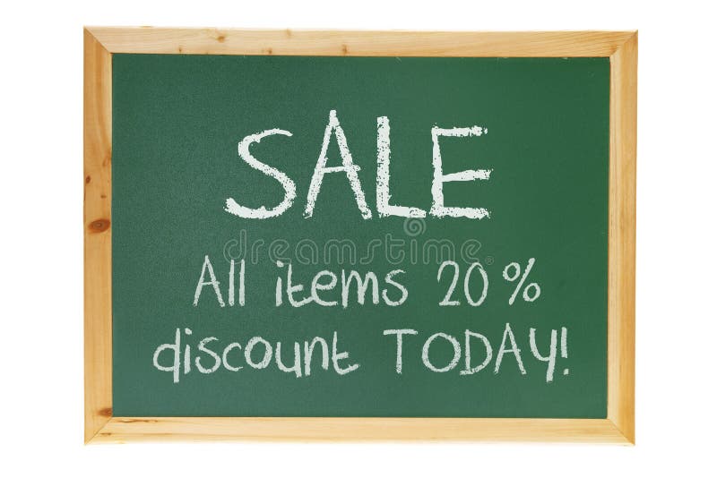 Black Board with Sale Concept Stock Photo - Image of cutout, writings ...