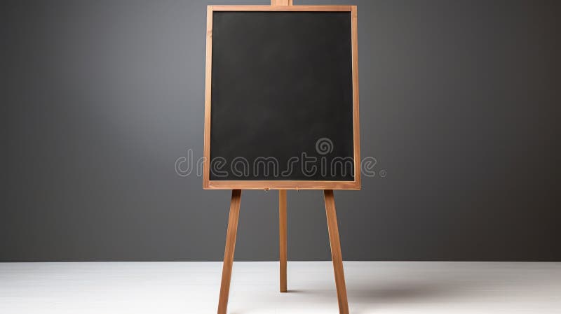 A black board on a stand stock illustration. Illustration of generated ...