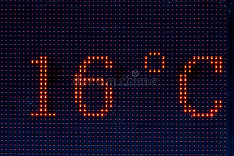 Black Board with Weather Degrees. 16 Degrees Celsius Stock Photo ...