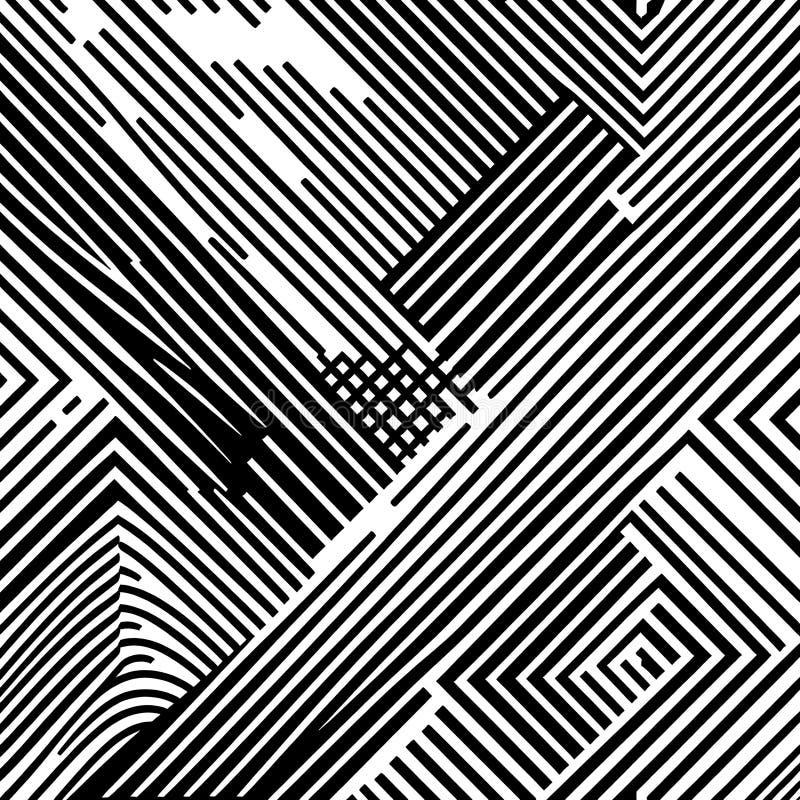 Black Bold Diagonal Lines Seamless Pattern or Hatching Shaped, Stripe ...