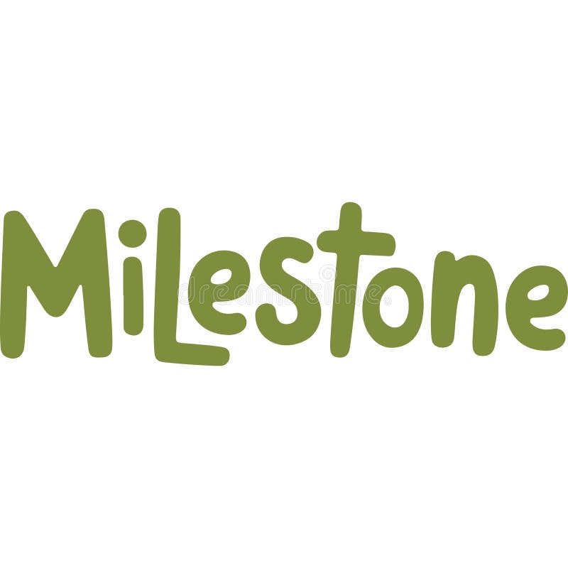 Black Bold Milestone Text Graphic Stock Vector - Illustration of purely ...