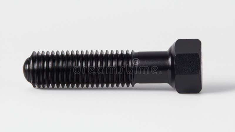 Black Bolt Hexagonal Head Threaded Shaft Stock Photos - Free & Royalty ...