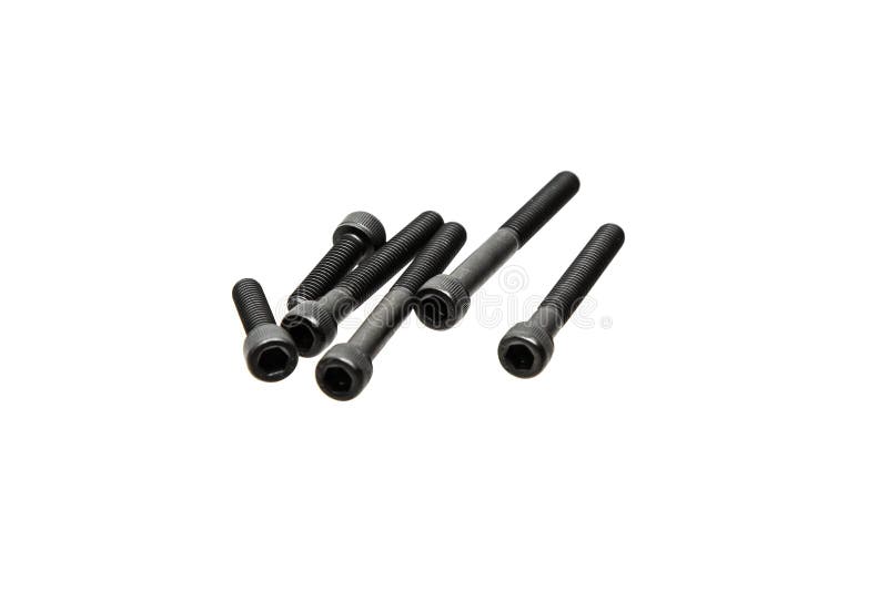 Black Bolts for the Tool Hex. Modern Fastening Elements Stock Image ...
