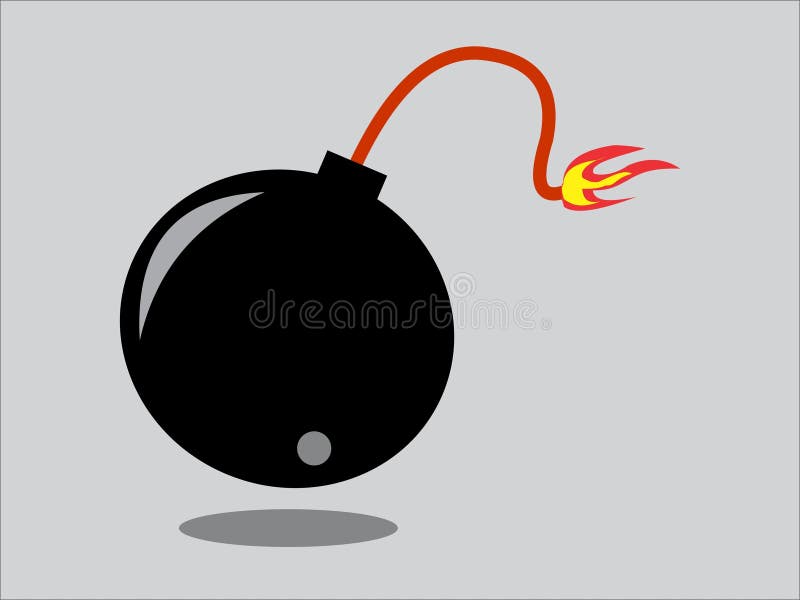 Black Bomb Illustration Vector Stock Vector - Illustration of vector ...