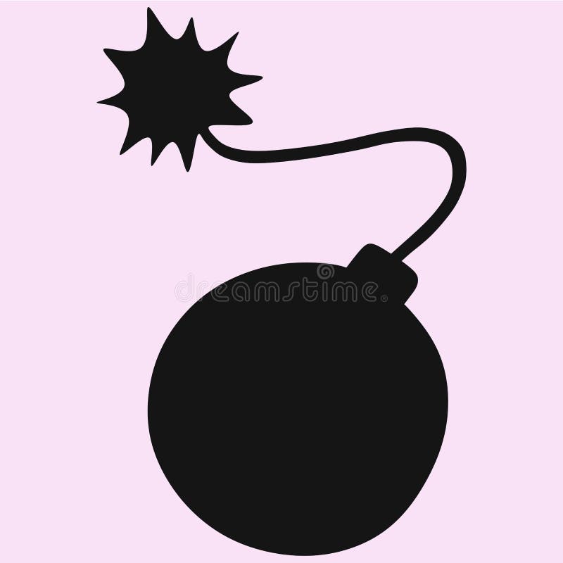 Black Bomb vector stock vector. Illustration of creative - 90519472