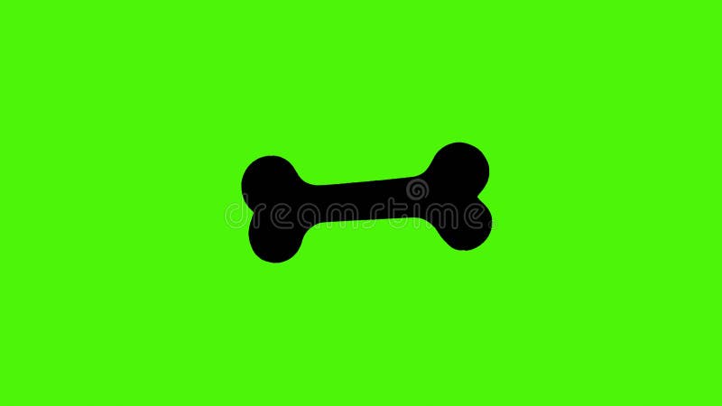 A Black Bone Isolated on a Green Screen Stock Footage - Video of horror ...