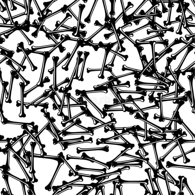 Black Bone Seamless Texture Tile Stock Vector - Illustration of ...