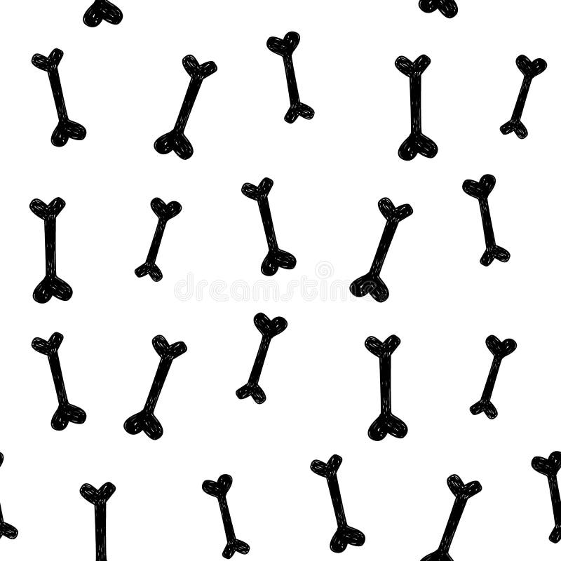 Black Bone Seamless Texture Tile Stock Vector - Illustration of ...