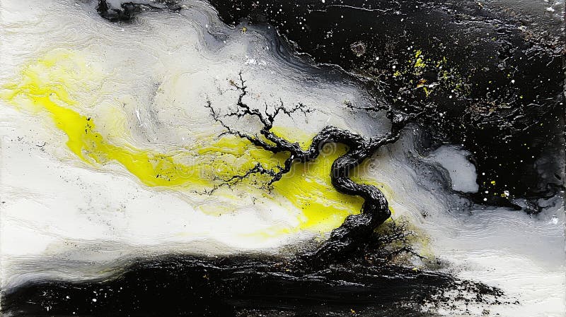 Black Bonsai Tree Resin Art, Abstract Background Stock Photo - Image of ...