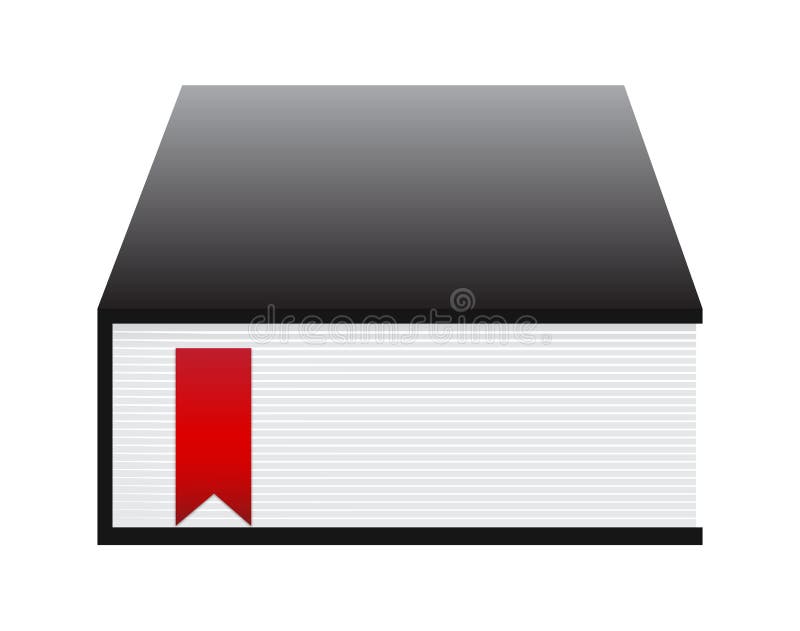 Black book with red ribbon stock vector. Illustration of frame - 28929419