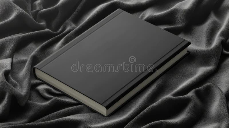 Black Book on Textured Dark Fabric Stock Illustration - Illustration of ...