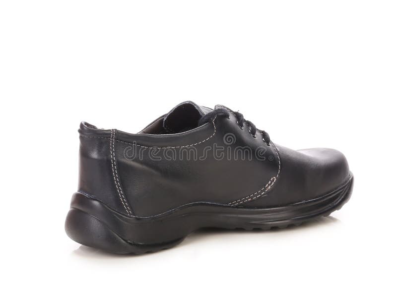 Black Man S Boots. Front View Stock Image - Image of brown, fashion ...