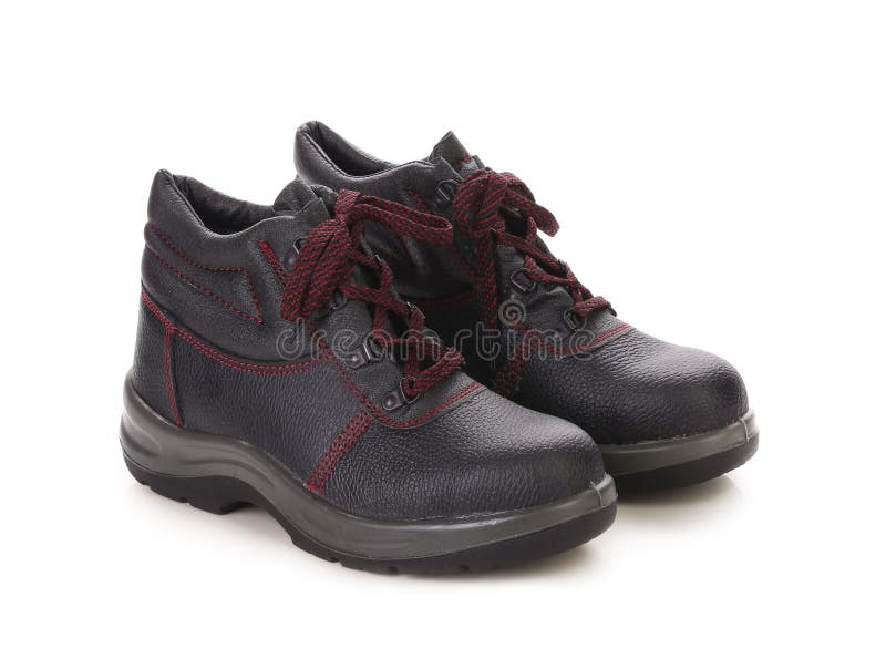 Black Man S Boots. Front View. Stock Image - Image of brown, fashion ...