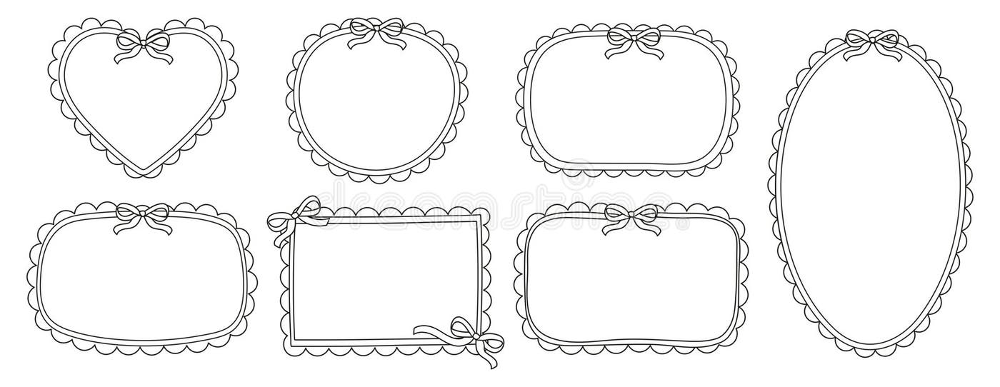 Different Lace Borders Stock Illustrations – 92 Different Lace Borders ...