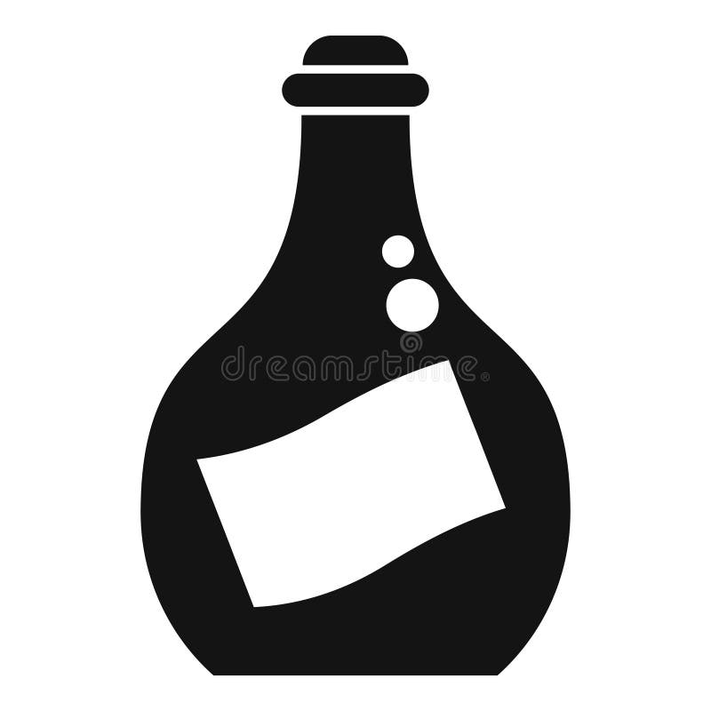 Black Bottle Icon Showing Liquid Inside for Alcohol or Wine Stock ...