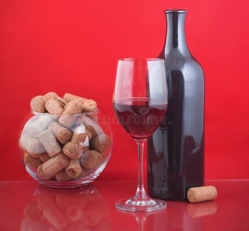 Black bottle and red wine stock photo. Image of isolated - 18265400