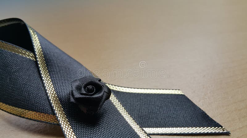 Black Bow Closeup on the Wooden Screen. Stock Photo - Image of element ...