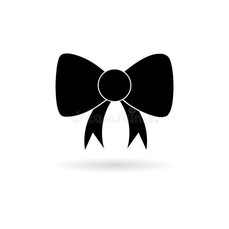 Black Bow icon stock vector. Illustration of concept - 115673833