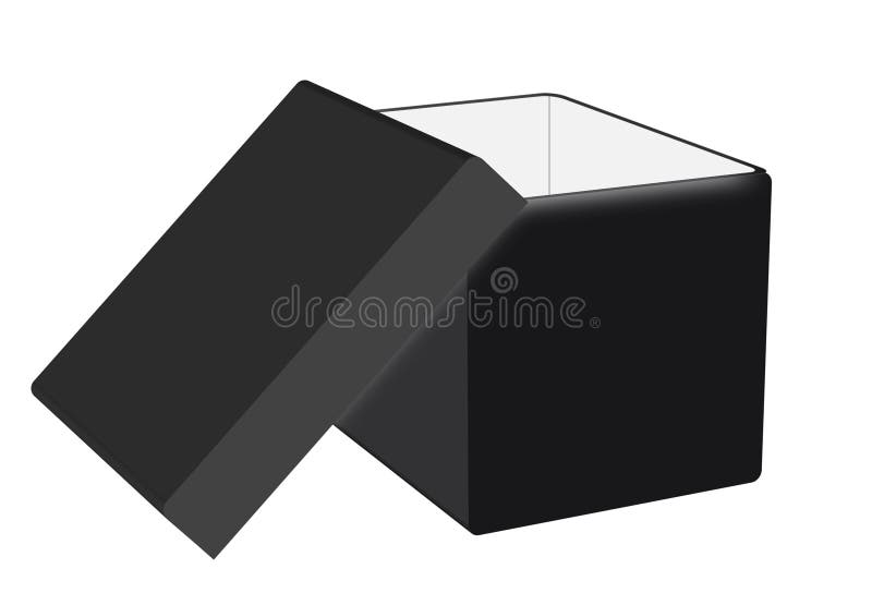 Black box stock vector. Illustration of shadow, cardboard - 18876905