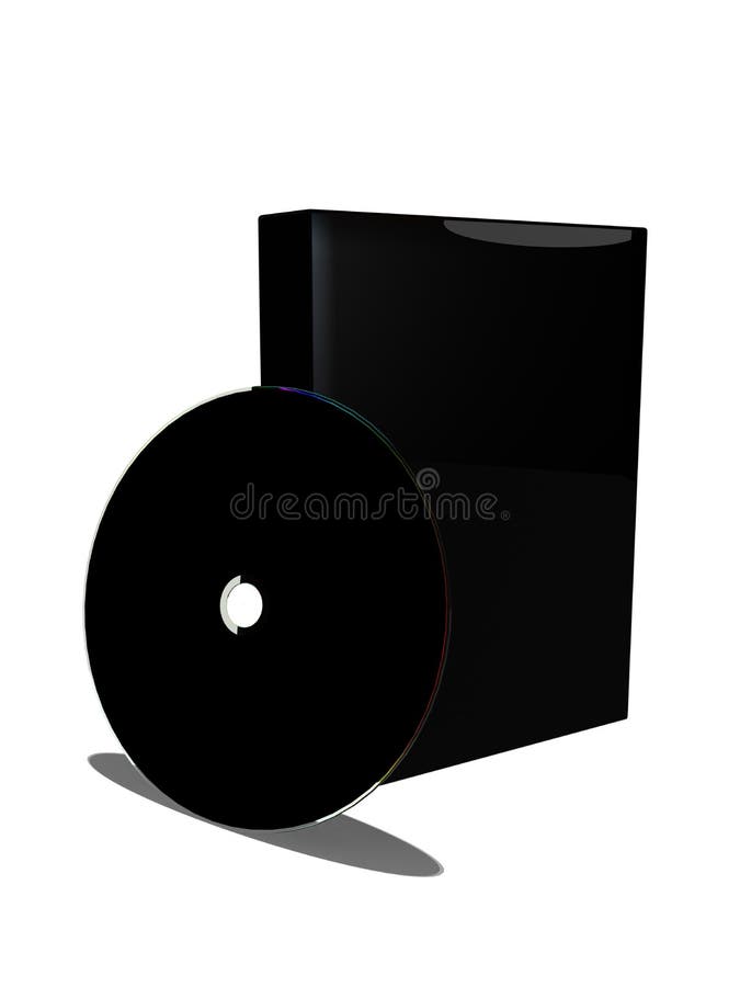 Black box and black CD stock illustration. Illustration of compartment ...