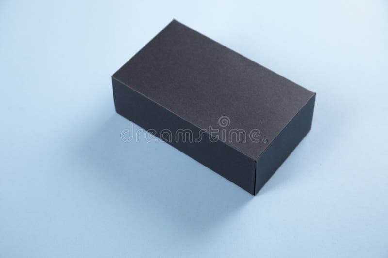 Black Box on Blue Background Stock Image - Image of design, concept ...