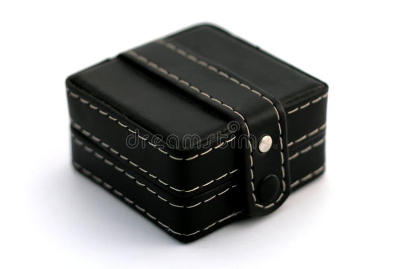 Black Box with Clock Inside Stock Image - Image of package, closed: 3000813