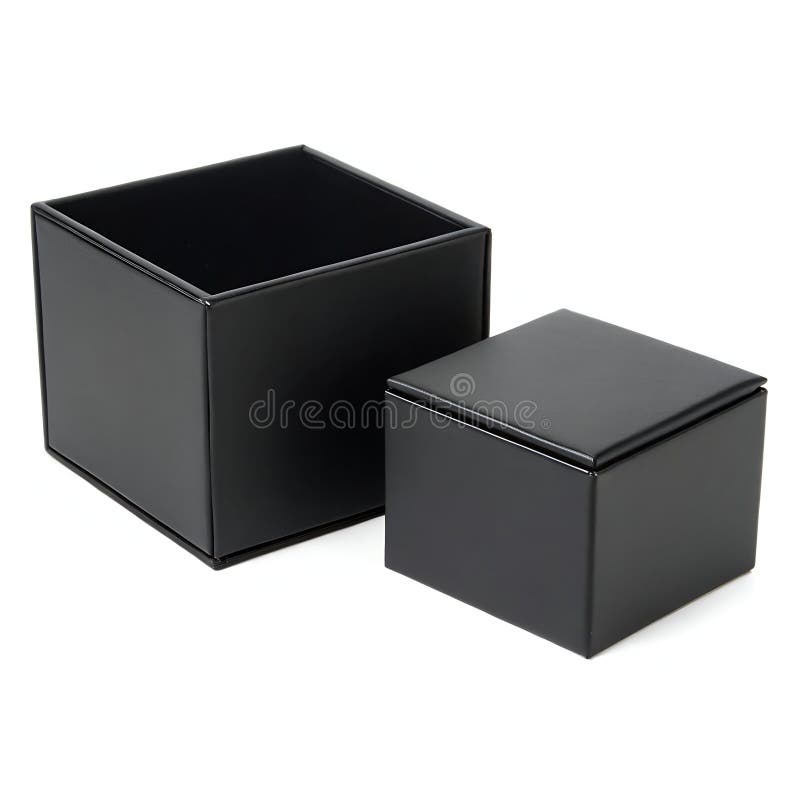 Black Box and Cube Set stock illustration. Illustration of container ...