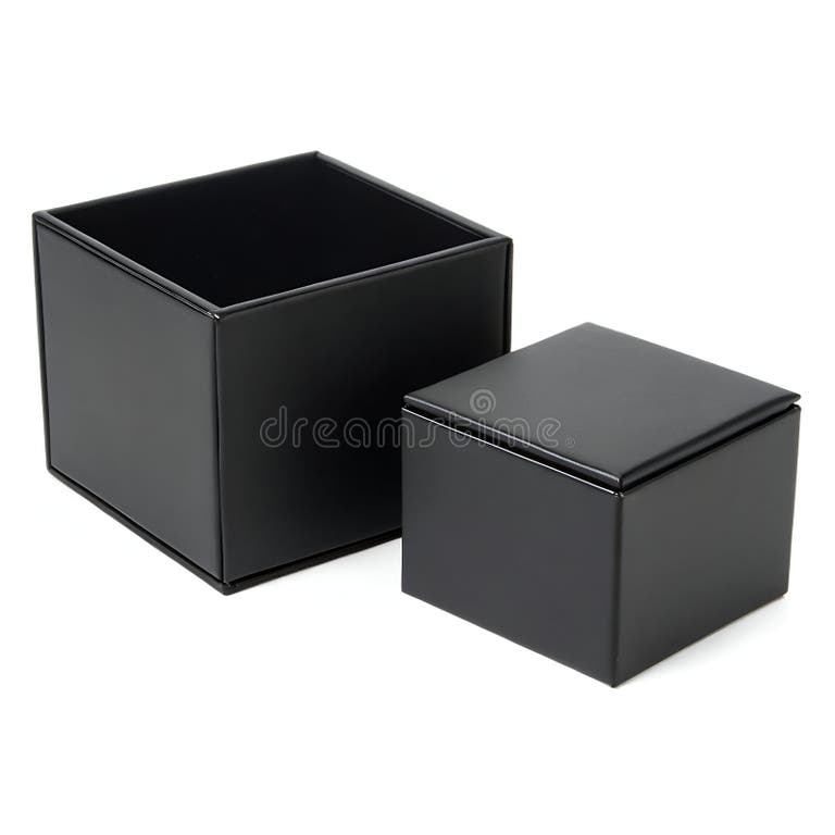 Black Box and Cube Set stock illustration. Illustration of container ...