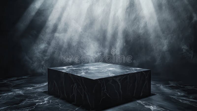 Black Box Emitting Light with a Mysterious Glow in a Dark Environment ...