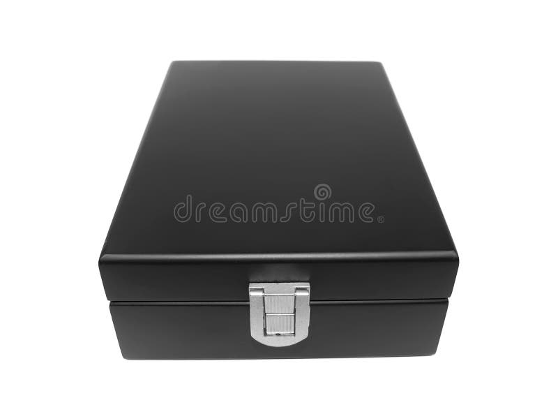 Black Box Isolated White Background Stock Image - Image of empty ...