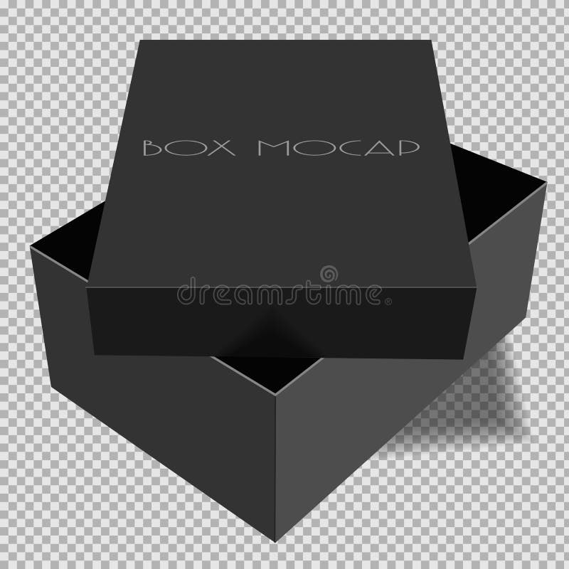 Black Box with a Lid. Mocap. Isolated Vector Object on a Transparent ...