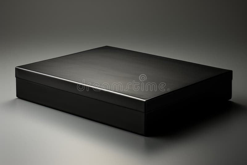 A Black Box Sitting on Top of a Table. Stock Illustration ...