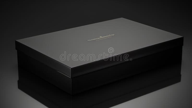 Black box package mock up stock illustration. Illustration of stylish ...