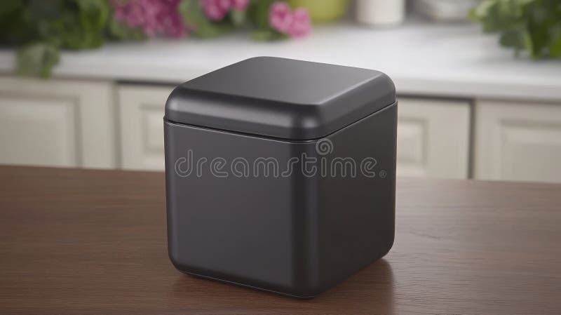 A Black Box Rests on a Rustic Wooden Table within a Dark and Somber ...