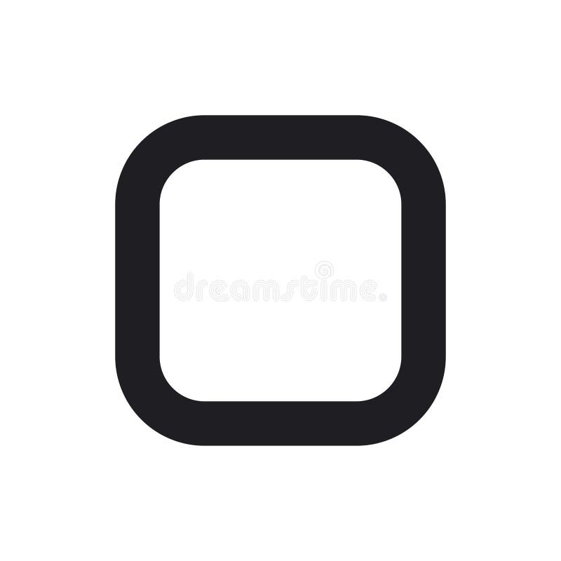 Black Box with Rounded Edge. Vector Illustration Stock Vector ...